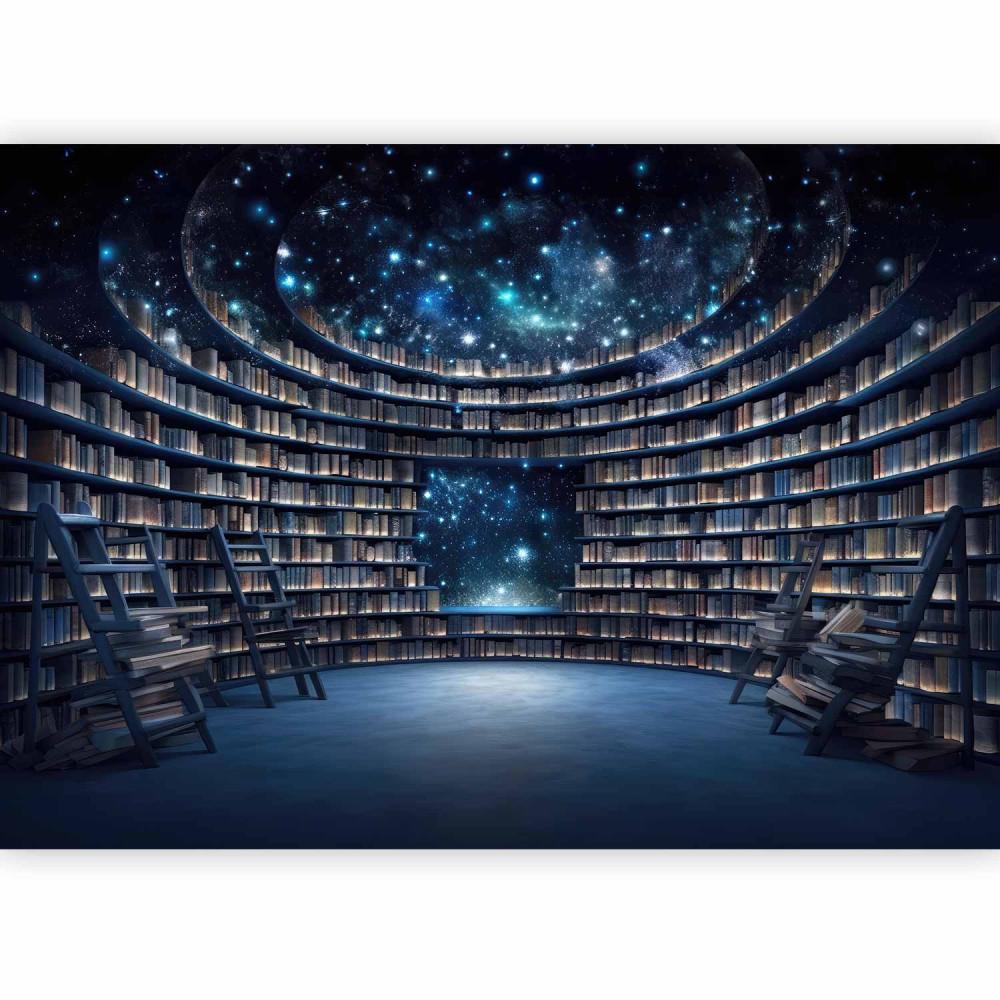 Fototapeta Books and Stars - A Library in Outer Space With a Starry Sky ...